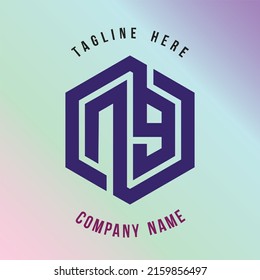 N9 Lettering Logo Simple Easy Understand Stock Vector (Royalty Free ...
