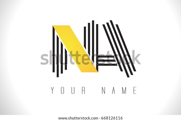 Na Black Lines Letter Logo Creative Stock Vector (Royalty Free ...