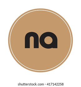 Na Brown Letters Abstract Background Logo Stock Vector (Royalty Free ...