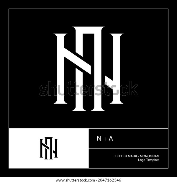 Na Letter Mark Monogram Logo Template Stock Vector (Royalty Free ...