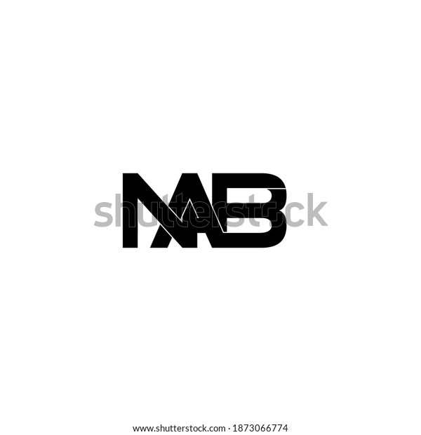 Nab Letter Original Monogram Logo Design Stok Vektör (Telifsiz ...