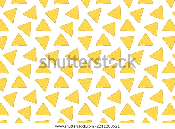 Nachos Pattern Wallpaper Mexican Nachos Pattern Stock Vector (Royalty ...