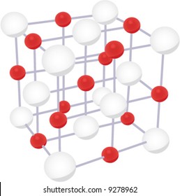 Nacl Molecule Crystal Structure Stock Illustration 9278965