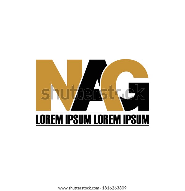 Nag Letter Monogram Logo Design Vector Stock Vector (Royalty Free ...