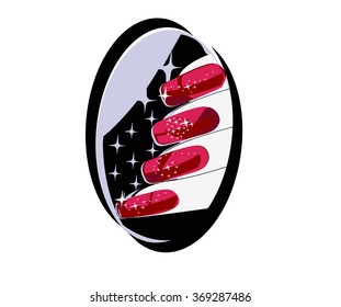 Nail Art Vector Illustration Stock Vector (Royalty Free) 369287486 ...