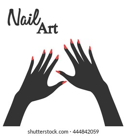 Nail Art Vector Illustration Stock Vector (Royalty Free) 444842059 ...