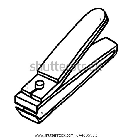 Nail Cutter Cartoon Vector Illustration Black Stock Vector (Royalty ...