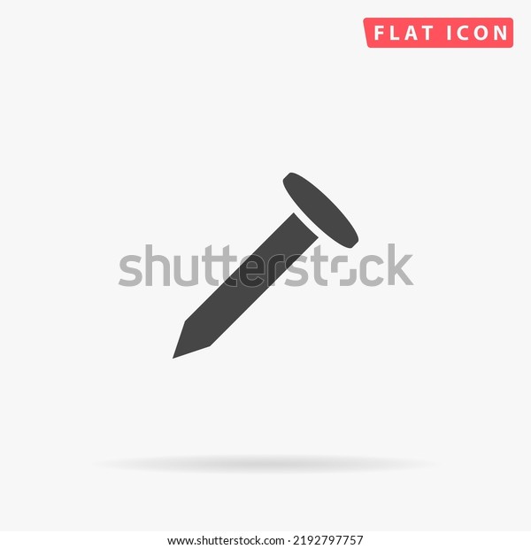 Nail Flat Vector Icon Hand Drawn Stock Vector (Royalty Free) 2192797757 ...