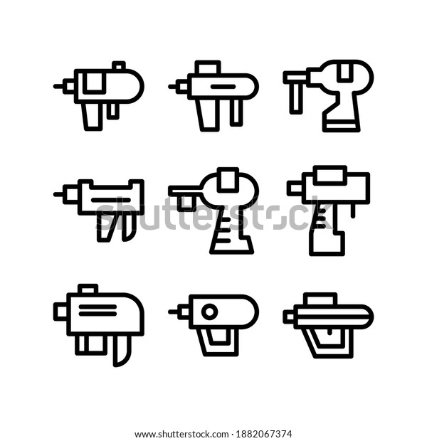 Nail Gun Icon Logo Isolated Sign Stock Vector (Royalty Free) 1882067374 ...