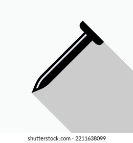 Nail Icon Carpentry Equipment Symbol Stock Vector (Royalty Free ...