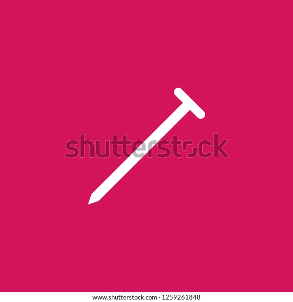 Nail Icon Vector Nail Sign On Stock Vector (Royalty Free) 1259261848 ...