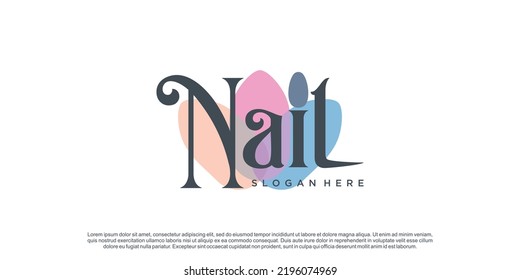 Nail Logo Design Vector Beauty Lifestyle Stock Vector (Royalty Free ...