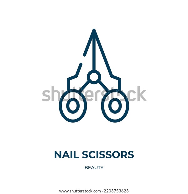 Nail Scissors Icon Linear Vector Illustration Stock Vector (Royalty ...