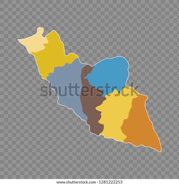 Nakhchivan Azerbaijan Map Regions Vector Illustration: เวกเตอร์สต็อก ...