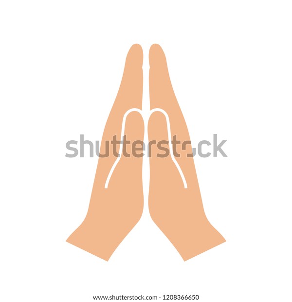 Namaste Hands Sign Vector Illustration On Stock Vector (Royalty Free ...