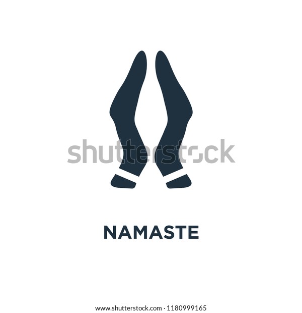 Namaste Icon Black Filled Vector Illustration Stock Vector (Royalty ...