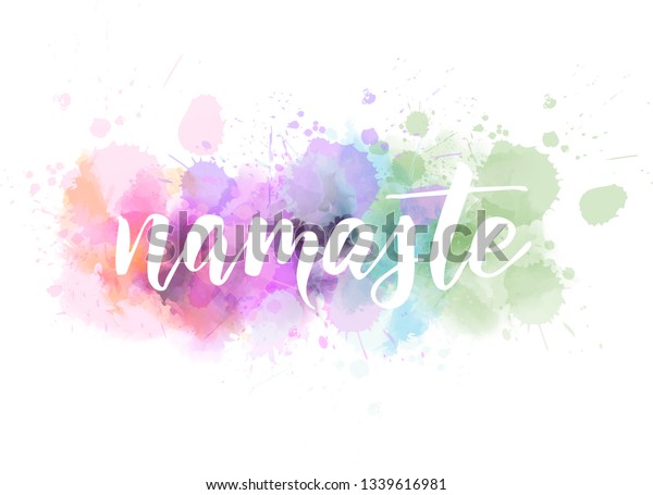 Namaste Indian Greeting Hello Hindi Handwritten Stock Vector (Royalty ...