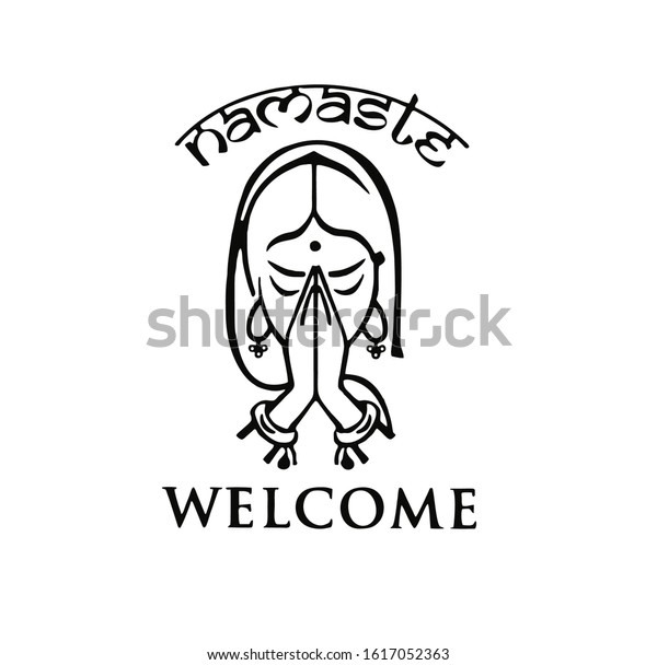 Namaste Welcome Home Stock Vector (Royalty Free) 1617052363