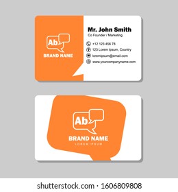 Name Card Background Design Template Isolated Stock Vector (Royalty ...