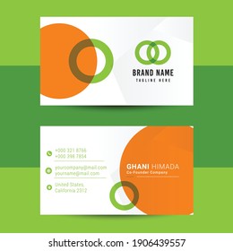 Name Card Front Back Design Template Stock Vector (Royalty Free) 1906439557