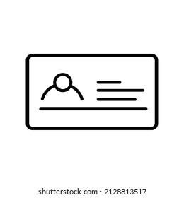 Name Card Outline Icon Vector Stock Vector (Royalty Free) 2128813517 ...