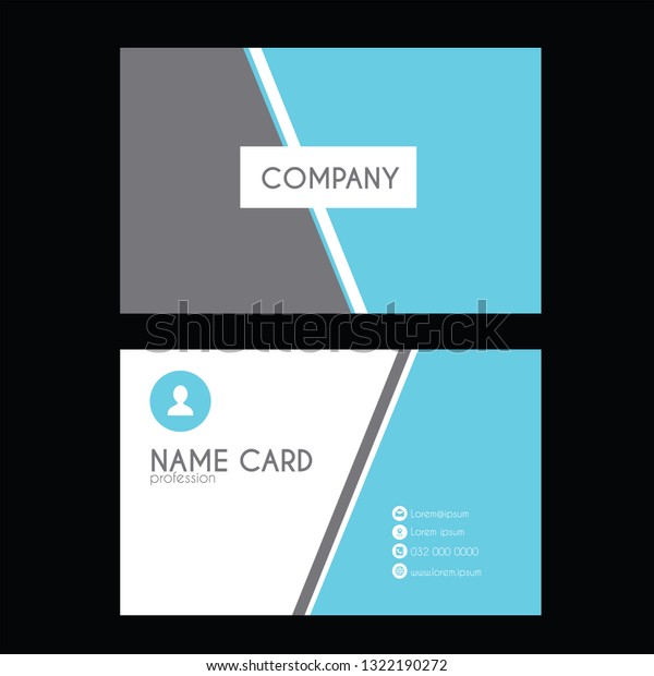 Name Card Template Design Minimalist Vektor Stock Vector (Royalty Free ...