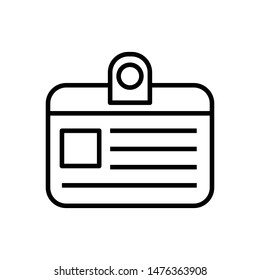 Name Card Vector Graphics Outline Icon Stock Vector (Royalty Free ...