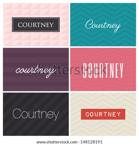 Name Courtney Graphic Design Elements Stock Vector (Royalty Free ...