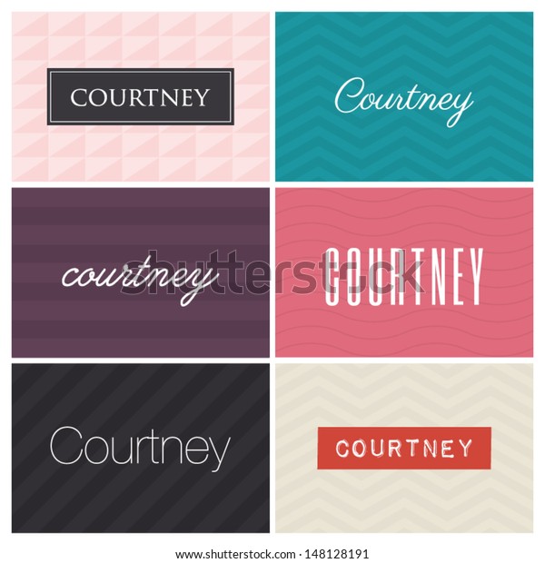 Name Courtney Graphic Design Elements Stock Vector (Royalty Free ...