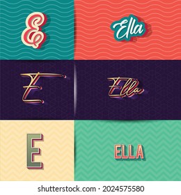 114 Ella Name Images, Stock Photos & Vectors | Shutterstock