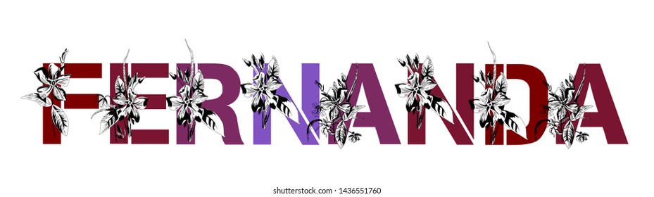 Indian Female Name Font Composition Named Stock Vector (Royalty Free ...