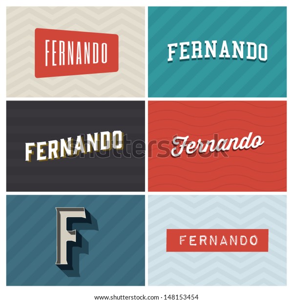 Name Fernando Graphic Design Elements Stock Vector (Royalty Free) 148153454