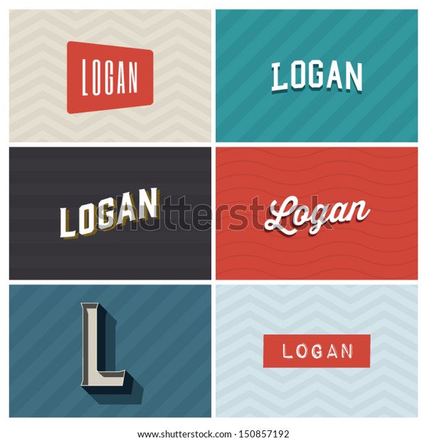 Name Logan Graphic Design Elements Stock Vector (Royalty Free ...