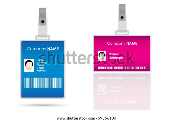 Name Tag Id Card Stock Vector (Royalty Free) 69366100