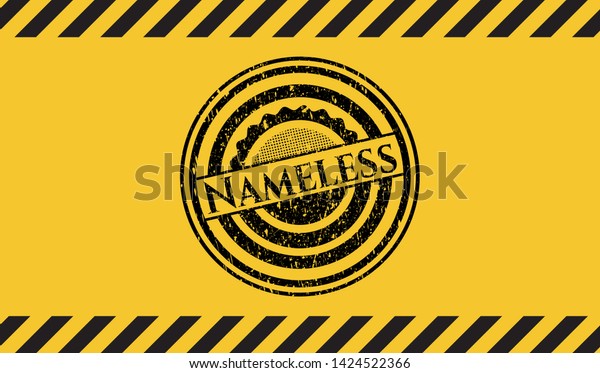 Nameless Inside Warning Sign Black Grunge Stock Vector (Royalty Free ...