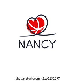 Nancy Calligraphy Female Name Vector Illustration Stock Vector (Royalty ...
