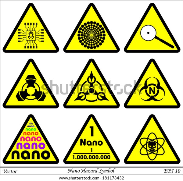 Nano Hazard Symbol Stock Vector (Royalty Free) 181178432