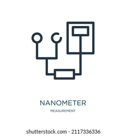 Nanometer Thin Line Icon Science Equipment Stock Vector (Royalty Free ...