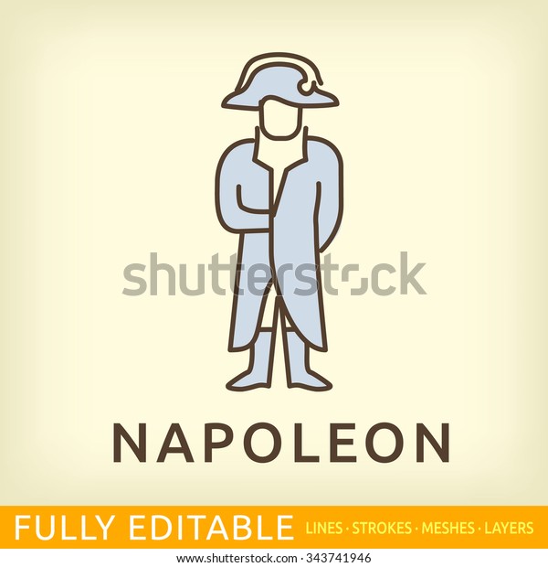 Napoleon Template Logo Line Flat Design : image vectorielle de stock ...
