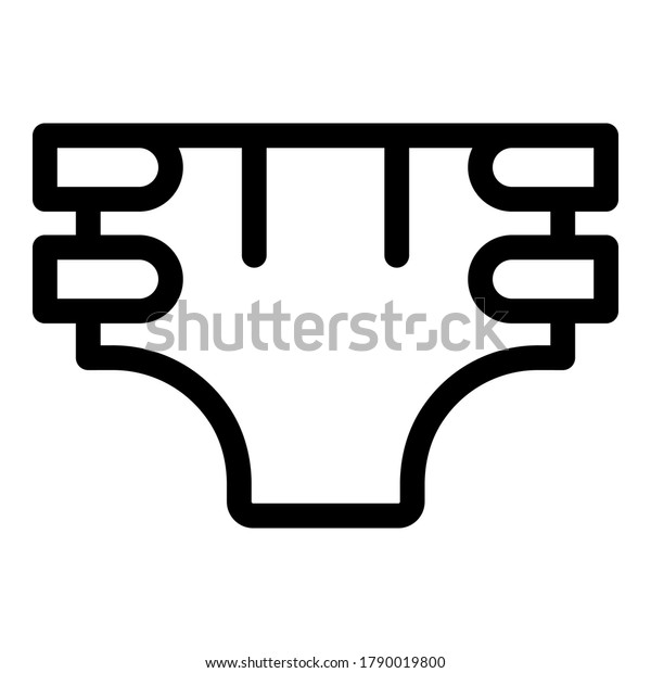Nappy Diaper Icon Outline Nappy Diaper Stock Vector (Royalty Free ...