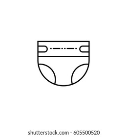 Vektor Stok Diaper Icon Nappy Symbol Your Web (Tanpa Royalti) 550561480 ...