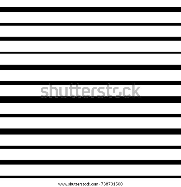 Narrow Blackwhite Horizontal Lines Striped Seamless Stock Vector ...
