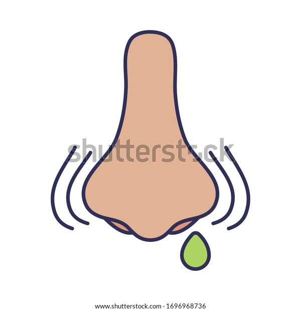 Nasal Mucus Line Fill Style Icon Stock Vector (Royalty Free) 1696968736 ...