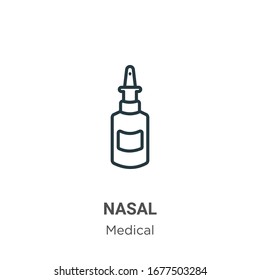Nasal Icon Thin Linear Nasal Outline: เวกเตอร์สต็อก (ปลอดค่าลิขสิทธิ์ ...
