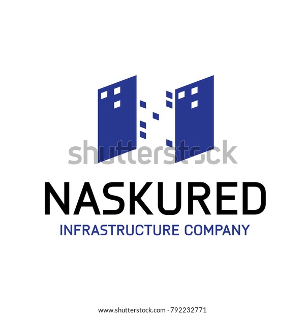 Naskured Infrastructure Company Logo Stock Vector (Royalty Free ...