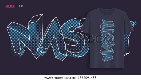 Nasty Graphic Tshirt Design Typography Print Stock Vector (Royalty Free ...
