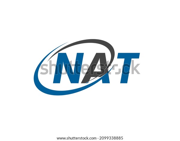 Nat Letter Creative Modern Elegant Swoosh Stock Vector (Royalty Free ...