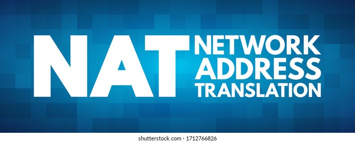 Nat Network Address Translation Acronym Technology Stock Vector ...