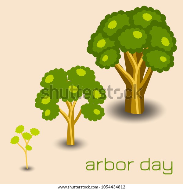 National Arbor Day Stages Tree Growth Stock Vector (Royalty Free ...
