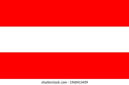 National Austria Flag Simple Flat Vector Stock Vector (Royalty Free ...